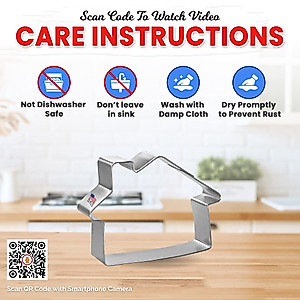 Foose Cabin House Cookie Cutter 4 Inch –Tin Plated Steel Cookie Cutters – Cabin House Cookie Mold