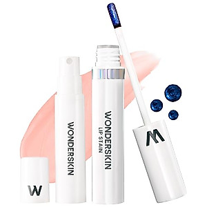Wonderskin Wonder Blading Lip Stain Peel Off and Reveal Kit - Long Lasting, Waterproof Nude Lip Tint, Transfer Proof Natural Makeup Stain Kit (Adore)