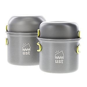 ust duo cook kit with Lightweight, compact, bpa free, anodized aluminum construction for camping, hiking, emergency and picnics