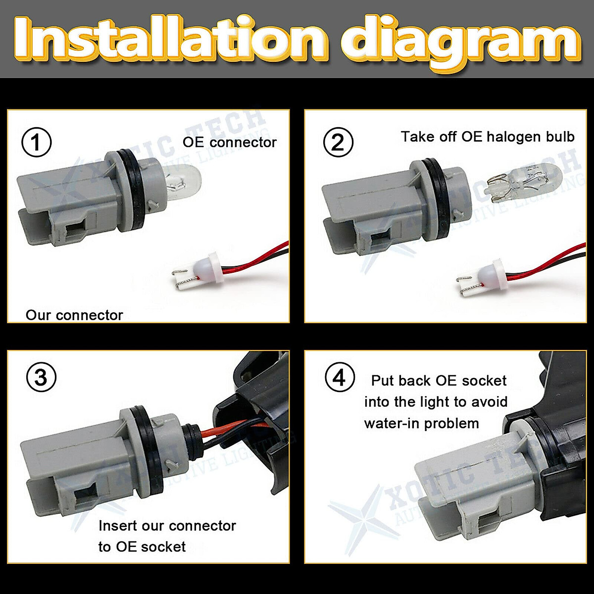 KENRTIR Clear Lens White LED Lamp Compatible with 1997 1998 Toyota SUPRA MK.4 & 2000-2005 Toyota Celica Front Corner Fender Side Marker Light