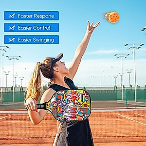 QDBM Pickleball Paddles, USAPA Approved, Fiberglass Pickleball Set with 4 Pickleballs, 2 Pickleball Paddles, 1 Pickleball Bag, Lightweight Design for Men Women Beginers Pickleball Paddles Set of 2