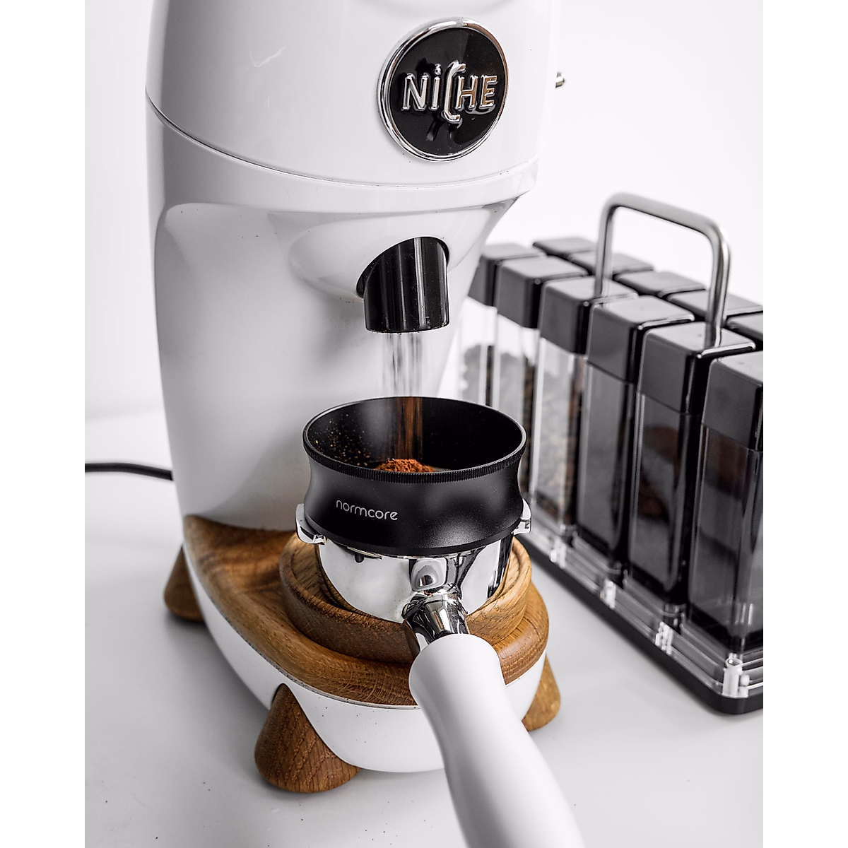 Normcore 58mm Magnetic Dosing Funnel V2 - Espresso Coffee Dosing Ring - 29mm Anodized Aluminum with 9 Neodymium Magnets Fits 58mm Breville Portafilter