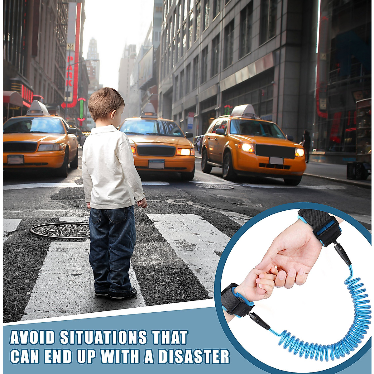 Baby Child Anti Lost Wrist Link - with Extra Long Safety Strap 2.5M / 98in