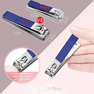 Nail Clipper Set Manicure Set Men Aceoce Mini Travel Manicure Grooming Kit Gift for Men Lovers Parents 4Pcs Personal Care Nail Care Tools Kit (BLUE us)