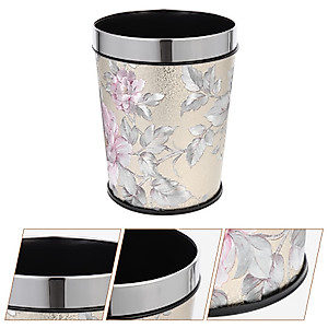 Operitacx Bathroom Trash Can Multi-Function Garbage Bucket Practical Trash Can Paper Waste Container Retro Style Trash Can Waste Paper Bucket Decorative Garbage Container Trash Container