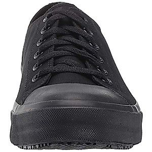 Shoes for Crews Delray, Men's, Women's, Unisex Canvas Work Shoes, Slip Resistant, Water Resistant, Black, Men's 12 / Women's 13.5