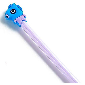 BTS Cartoon Animal Pens Black Ink Writing Pen Set Plastic Creative Gel Pens Office School Children Gift Stationery Supplies Set（8PCS)