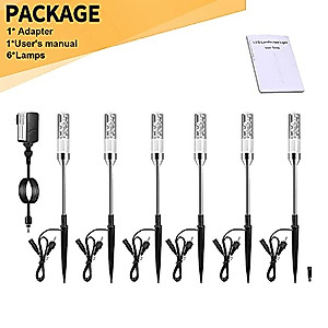 GreenClick Extendable 6 Pack LED Path Lights Super Bright 570 Lumen Garden Lights Warm White 4.8W 12V Landscape Lighting Waterproof Acrylic Bubble Outdoor Pathway Lights for Yard Patio Walkway, 2700K