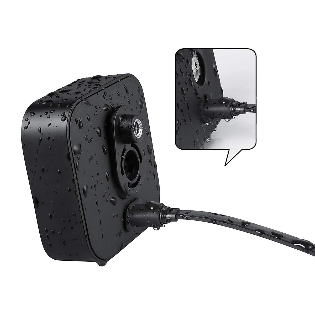 Wasserstein Weatherproof Power Cables Compatible with Blink Outdoor (3rd Gen), Blink Outdoor 4 (4th Gen) Cameras, Blink XT2 Outdoor and Indoor Cameras (2-Pack, Black) - Camera NOT Included
