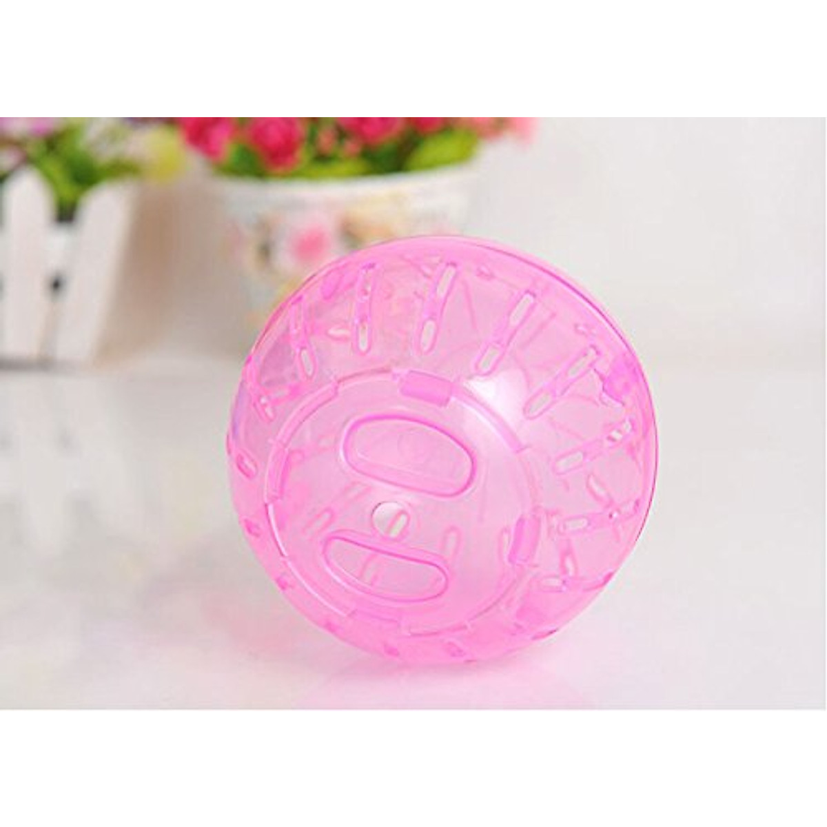 elegantstunning Plastic Pet Rodent Mice Jogging Ball Toy Hamster Gerbil Rat Exercise Balls Play Toys Pure White 10cm10cm10cm