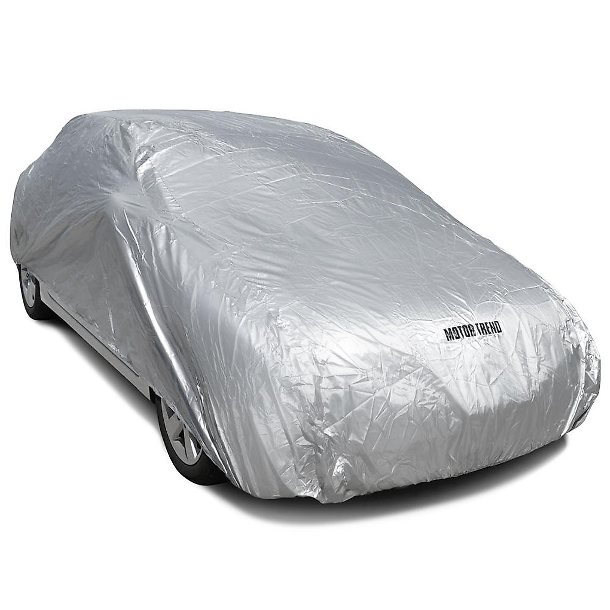 Motor Trend All Season WeatherWear 1-Poly Layer Snow proof, Water Resistant Car Cover Size XL1 - Fits up to 210" - CC-544+LOCK , Silver