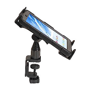 ARKON Mounts - Heavy Duty Tablet Holder with Clamp Stand | Tablet Mount for Mic Stand, Bed, Desk | 360° Adjustability | Stable and Durable iPad Stand | Fits iPad, Google, Samsung Galaxy and more