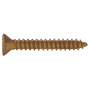 The Hillman Group 3412 6 By 1/2-Inch Brass Plated Flat Head Phillips Metal Screw, 70-Pack