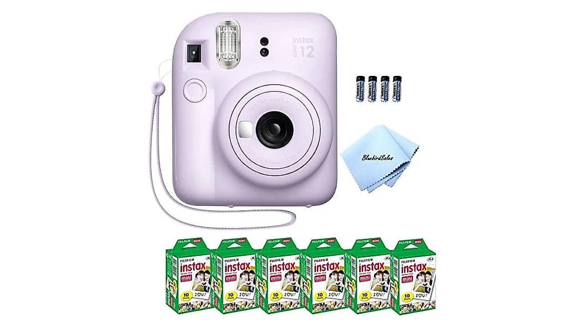 Fujifilm Mini 12 Instant Camera Starter Bundle | Fun Lilac Purple Design