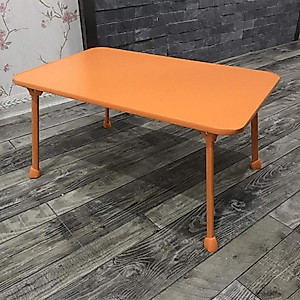 LIUZH Orange Computer Desk, Laptop Desk Children's Desk Writing Desk Simple Folding Table