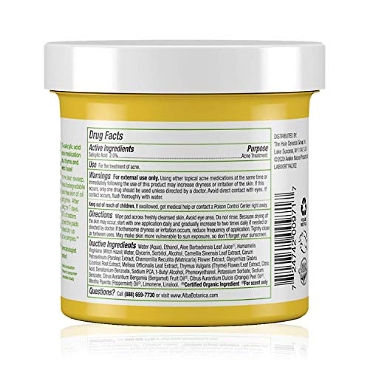 Alba Botanica AcneDote Anti-Pimple Pads, 60 Count (Packaging May Vary)