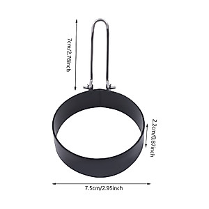 3inch Nonstick Egg Rings Set of 4, Round Crumpet Egg Maker Molds for English Muffins Pancake Cooking Griddle, Round Egg Cooker Rings for Camping Indoor Breakfast Sandwich Burger