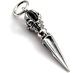 COSUMOSU Tibetan Buddhist Vajra Dorje 925 sterling silver Amulet Pendant for men