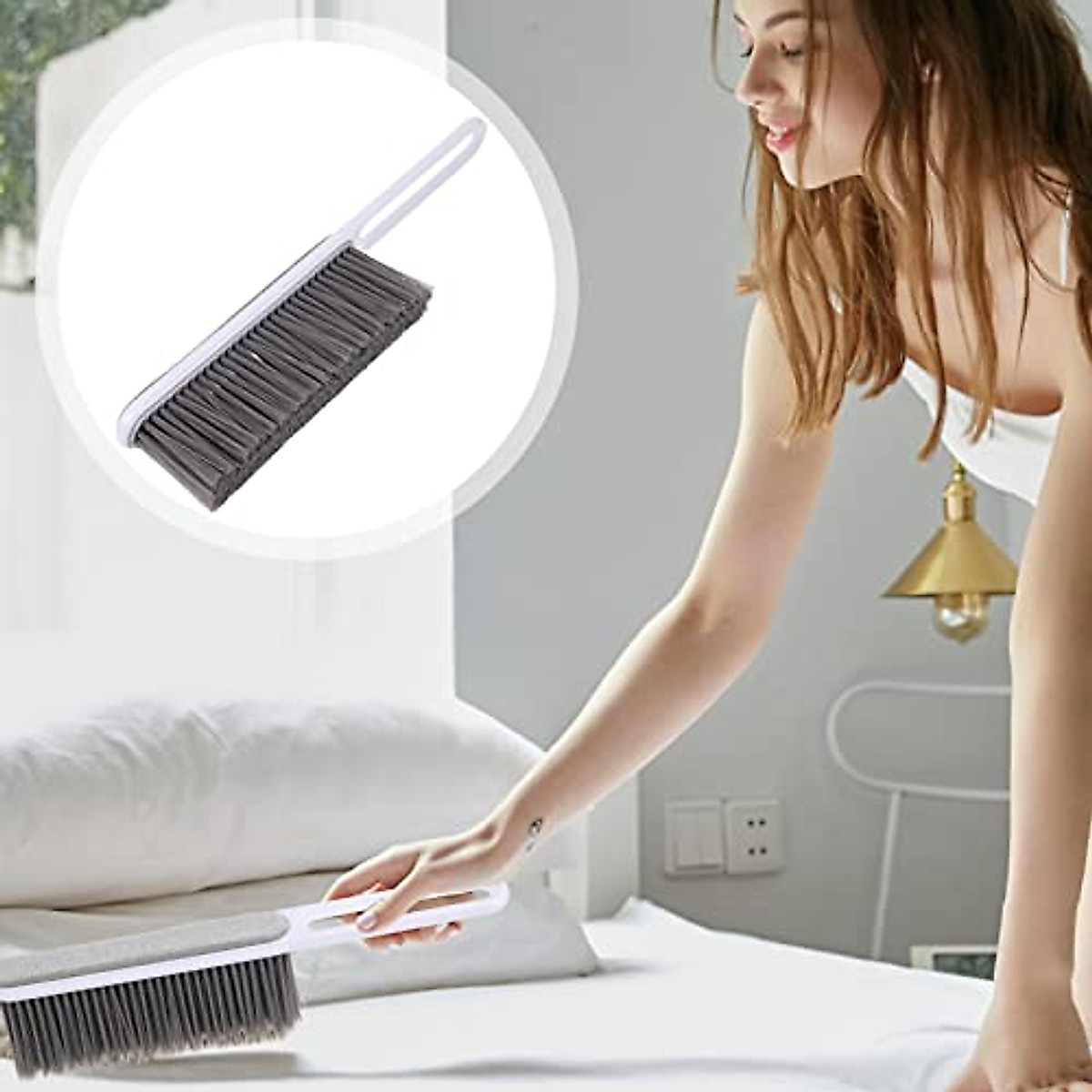 Healifty 1pc dust Brush Bed Cleaning Brush Woodworking Brush Broom Wooden Shop Brush Wooden dusting Brush car Cleaner Bench Brush Furniture Duster Dustpan Brush Pot Brush White pbt Keyboard