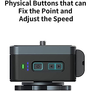 Zeapon PONS PT+ Battery + Charger Motorized Pan Head 2-Axis Gimbal Stabilizer for Cameras Slider 360 Degree Panoramic Shooting 50 kg Horizontal Load with Hidden 1/4 & 3/8 Screw Cap