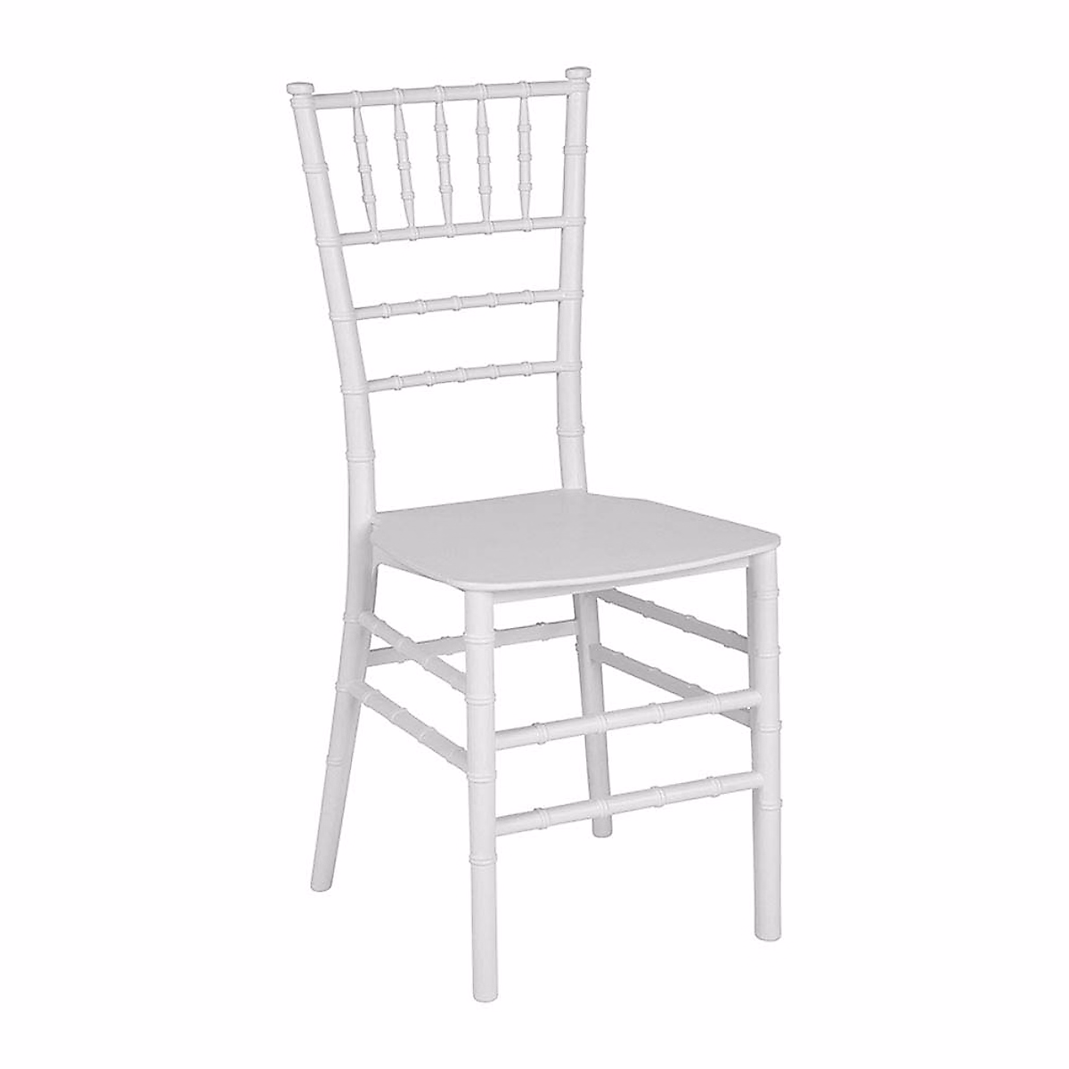 Flash Furniture 2 Pack HERCULES Series White Resin Stacking Chiavari Chair