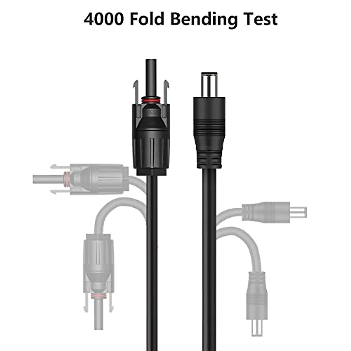 VDL Solar Panel Connector to DC 8mm&DC 5.5mm x 2.1mm Adapter Extension Cable 14AWG for Jackery Goal Zero Yeti Solar Generator Portable Power Station Solar Generator