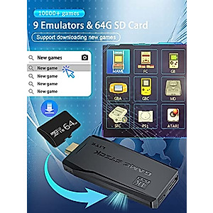 Fadist Retro Game Console, Built in 15000+ Classic Games, 4K HD Output, Emulator Game Console with 2 Ergonomics Controllers, Plug and Play Game Box, Ideal Gift for Kids, Adult, Friend, Lover