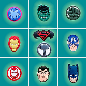 25 40Pcs Hero Charms for Shoe, Superhero Shoe Charms for Clogs Sandals Decoration (25)