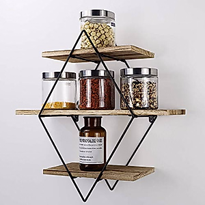 Befayoo Floating Shelves for Wall Combo (Round+Diamond)