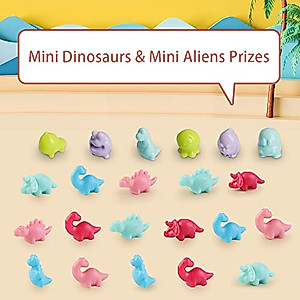 Mini Claw Machine Toys for Kids & Adults with Mini Dinosaur Figures Prizes, Stuff Things that Actually Work, Mini Arcade Game Miniature Novelty Toys for 3+ Year Old Boys & Girls