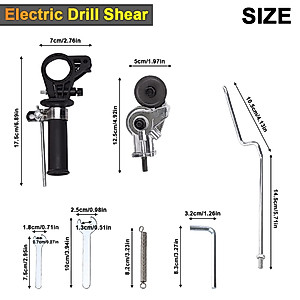 Vafany Electric Drill Plate Cutter,Versatile Metal Shears Drill Attachment Sheet Metal Nibbler Car Maintenance Accurate Double Headed Safe 360 Cutting Head Durable Electric Drill Shear