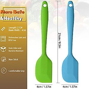 16 Pieces Silicone Spatula, 8.3 inch Small Spatulas Heat-Resistant Non-stick with Stainless Steel Core For Cake Cream Cooking Gadget