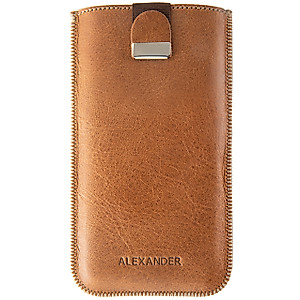Italian Leather pouch for Samsung Galaxy, Free Personalization