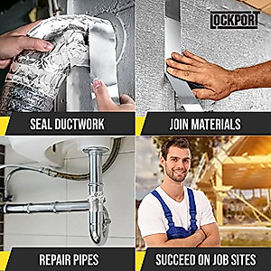 Aluminum Foil Tape for HVAC & Insulation — 3 Pack — Extra Thick 3.6 Mil Silver Metal Duct Tape — 2 Inch x 225 Total Feet — Heat Resistant, Waterproof & Professional Grade Tape for Ductwork