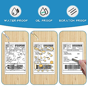 MFLABEL® 4x6 Direct Thermal Labels, Thermal Shipping Labels with Perforated, Commercial Grade, for Thermal Printer, 250 Labels/1 Roll, 20 Rolls