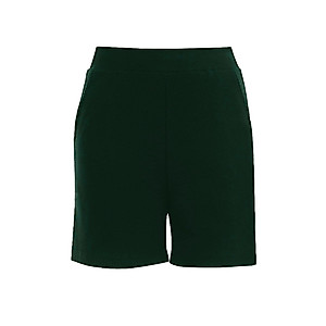 ECDAHICC Women's High Wasited Biker Shorts Ribbed Knitted Bodycon Short Leggings Knitwear (BG2,L)