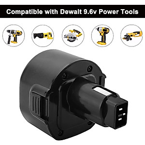 SHGEEN 2 Pack 4800mAh Ni-MH for Dewalt 9.6 Volt Battery DW9062 DW9061 DW926 DC750KA DW955K DW955 DW926K DW902 DW050 DE9062 DE9061 DE9036 Replacement for Dewalt 9.6v Battery