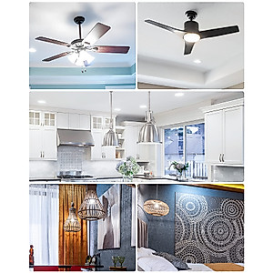 8 Pack E12 LED Ceiling Fan Light Bulbs 120V 60W Eqv., Daylight 5000K, A15 Candebalra Light Bulbs Small Base, Bright LED Bulb Round, Not Dimmable