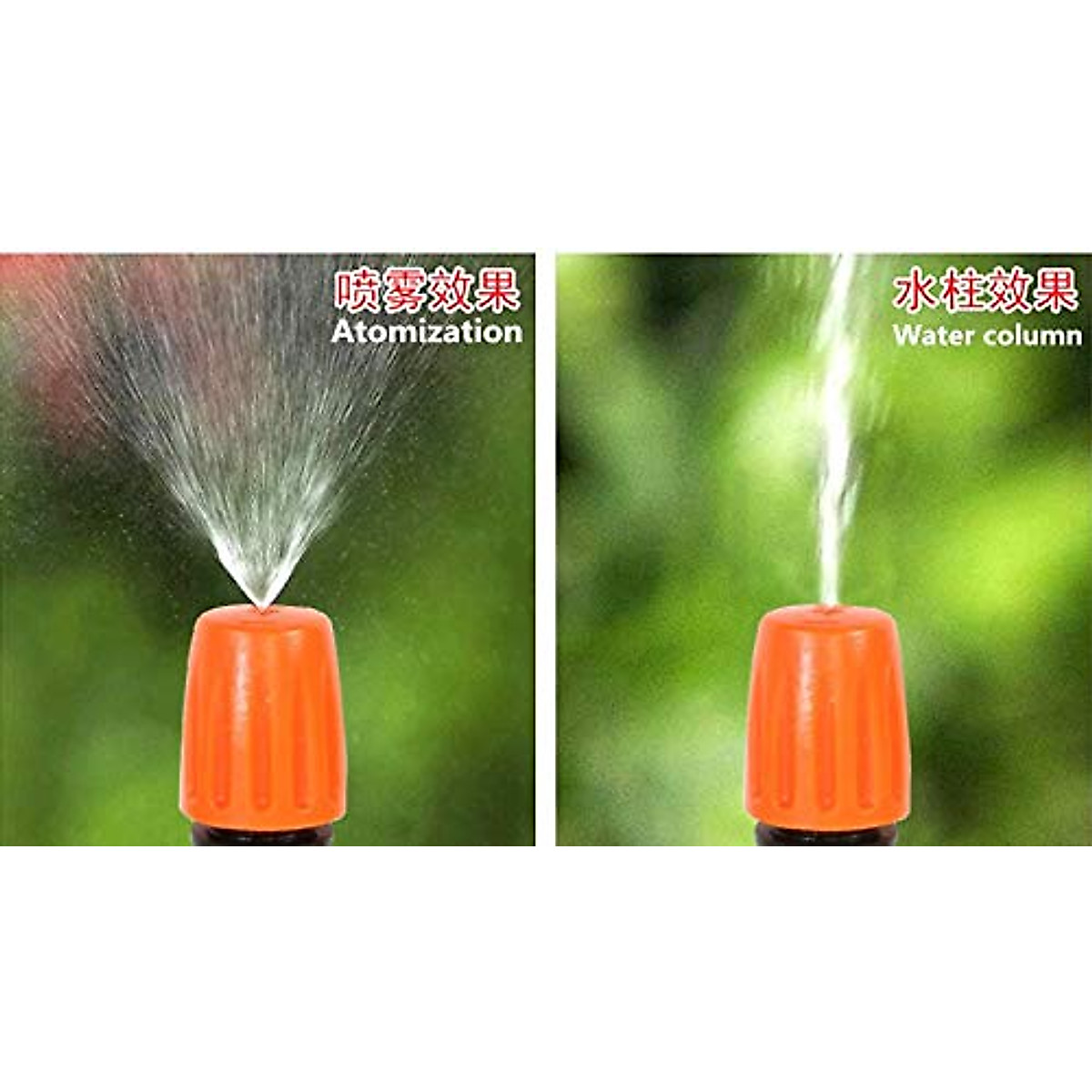 Irrigation Dripper 40 Pcs Mist Nozzle Spray Adjustable Closable Garden Lawn Irrigation Droplets Single-head Combined With 1/2"connector