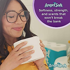 Angel Soft® Toilet Paper with Fresh Lavender Scented Tube, 6 Mega Rolls = 24 Regular Rolls, 2-Ply Bath Tissue