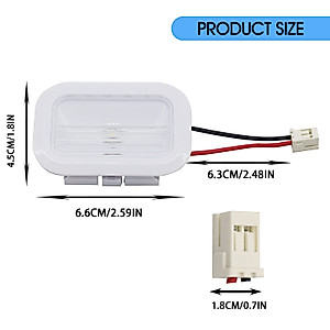 Delixike Refrigerator W10843353 (W11205083, W10695459) 1 LED Module for Whirlpool