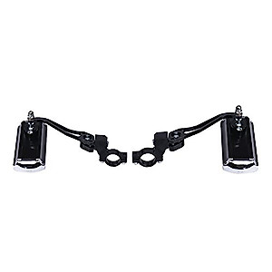 Toxz Pair Aluminum Bike Mirror Mountain Bicycle Rearview Mirrors with Bases,Handlebar End Rear Back View Mirrors,360° Rotate,Large Lens