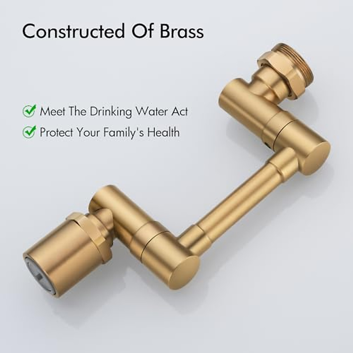 BAGNOLUX 1080° Swivel Faucet Extender for Bathroom Sink, 2 Modes Rotating Faucet Extension Spout, Universal Splash Tap Faucet Aerator Attachment Adapter for kitchen Sink, Robotic Arm Water Nozzle