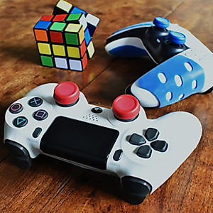 Setex Gecko Grip, Thumbstick Grip Covers, for PlayStation PS5, PS4, Xbox One, Switch Pro, Steam Deck, Anti-Slip Microstructured Analog Stick Thumb Grips, (1 Pair) Blue, Grip Covers Only