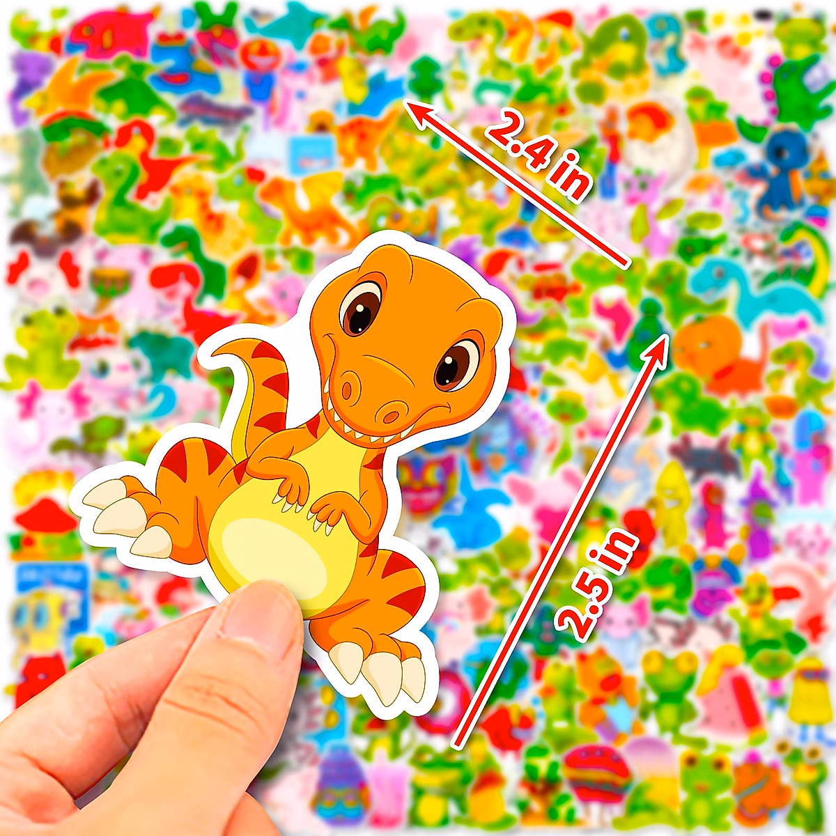 Cute Animal Stickers for Kids,200 Pcs Cute Waterproof Cartoon Stickers Dinosaur Stickers Water Bottle Stickers Waterproof Skateboard Laptop Stickers Computer Phone Stickers for Kids Teens Girls