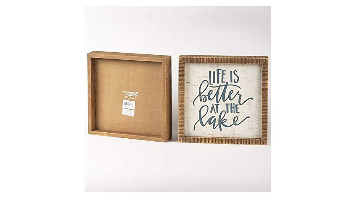 Life Is Better at the Lake - Inset Box Sign by Primitives