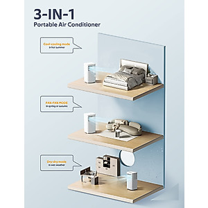 ZAFRO 8,000 BTU Portable Air Conditioners, Air Conditioners for Room up to 350 Sq.ft, Portable AC Unit with Remote/Digital Display/24Hrs Timer/Installation Kits for Home/Office/Dorms, White