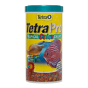 Tetra Pro Fish Food, Tropical Color Crisps With Color Enhancers, Floating Fish Food, 7.41 Ounce