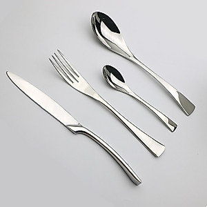 JANKNG 20-Piece 18/10 Stainless Steel Flatware Set, Service for 4
