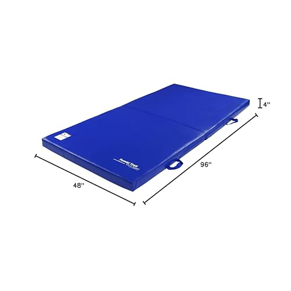 Tumbl Trak Folding Practice Mat, 4ft x 8ft x 4in, Royal Blue